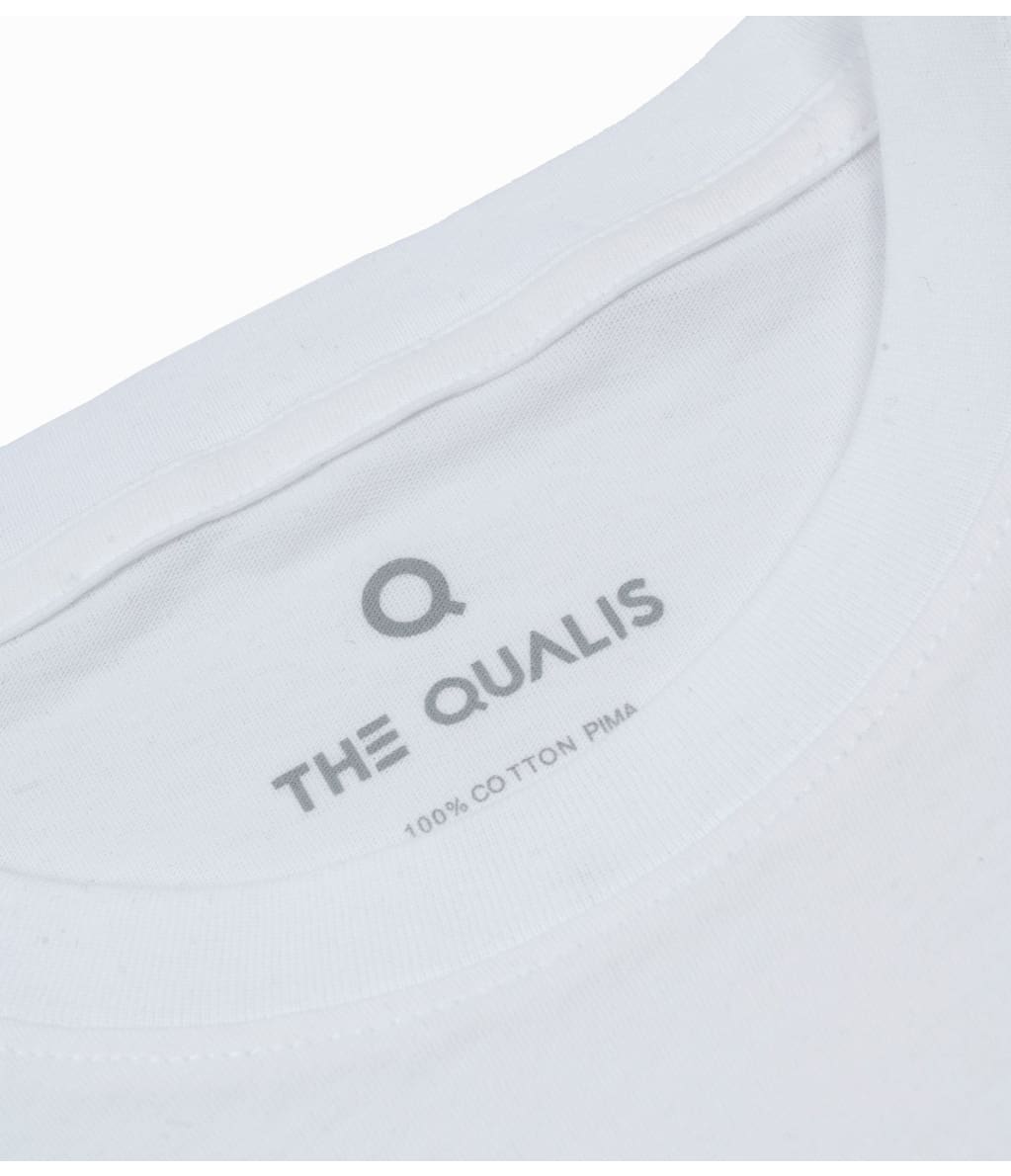 The Qualis - Polera Hombre 100% algodón Pima Ben Blanca